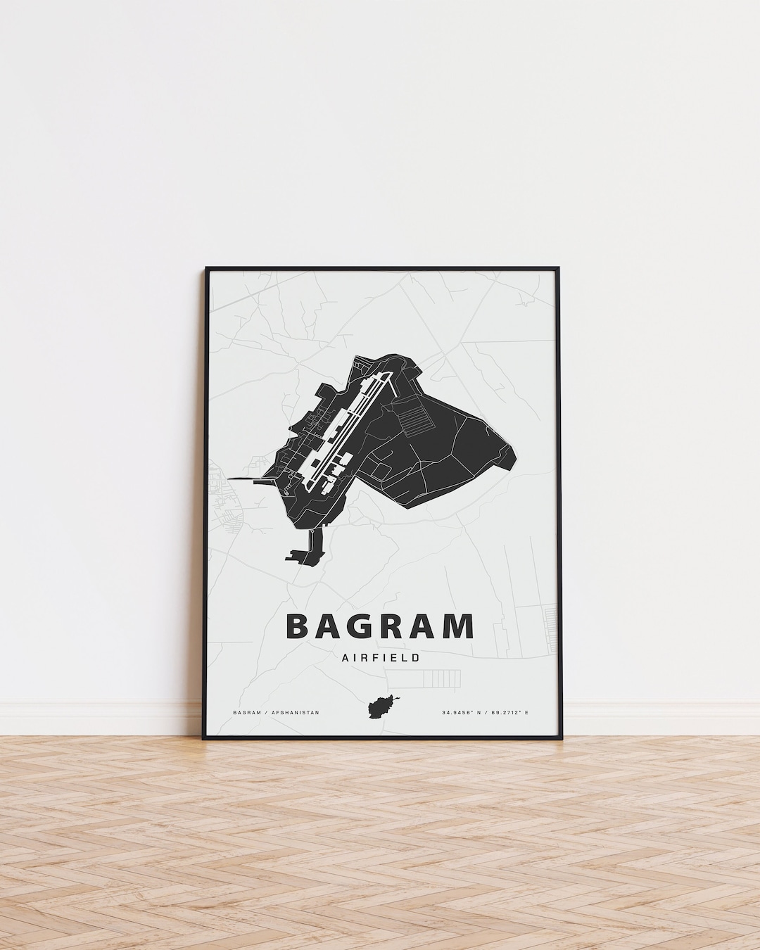 Bagram Air Base Map Print - Etsy