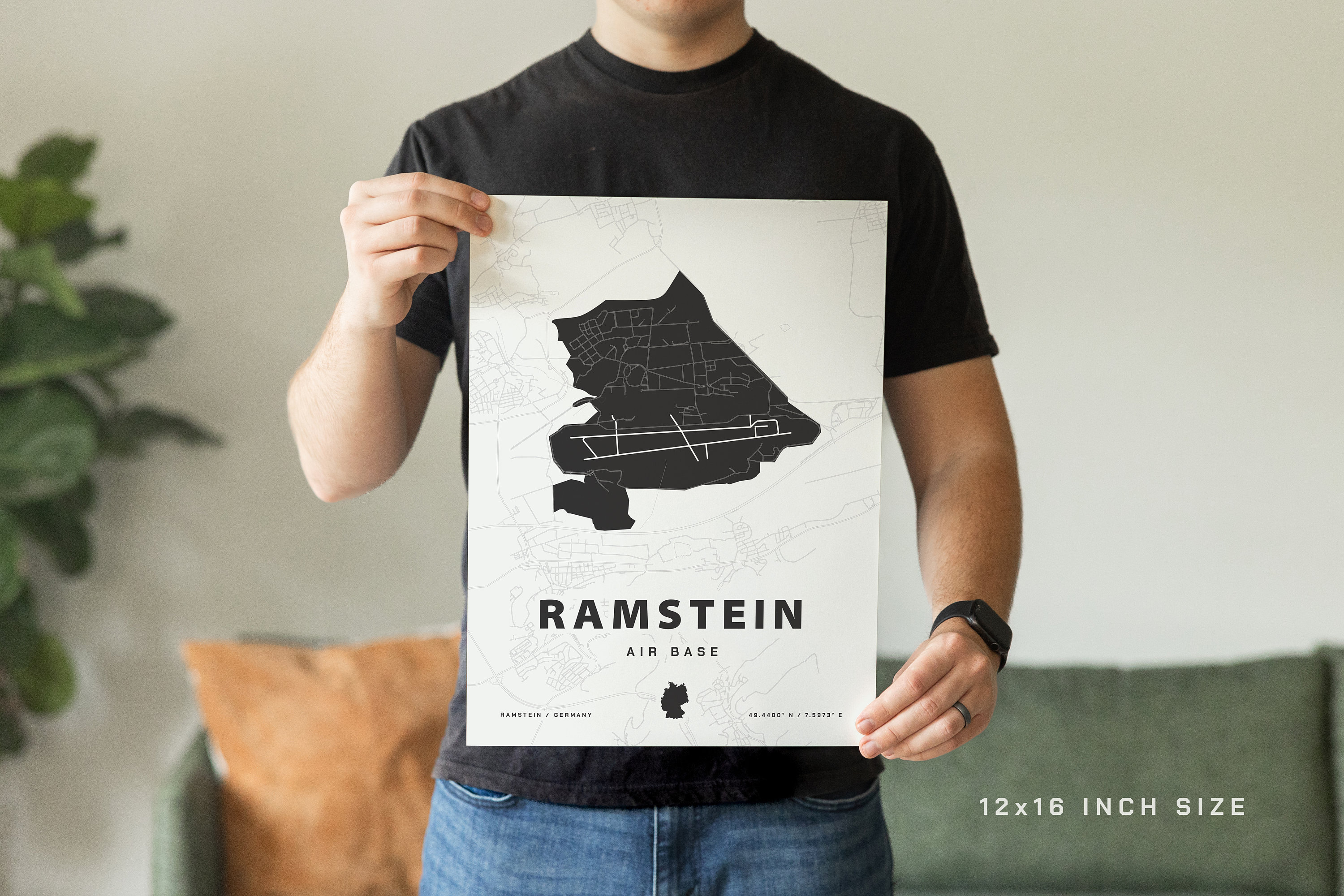 Ramstein Air Base Map Print - Etsy