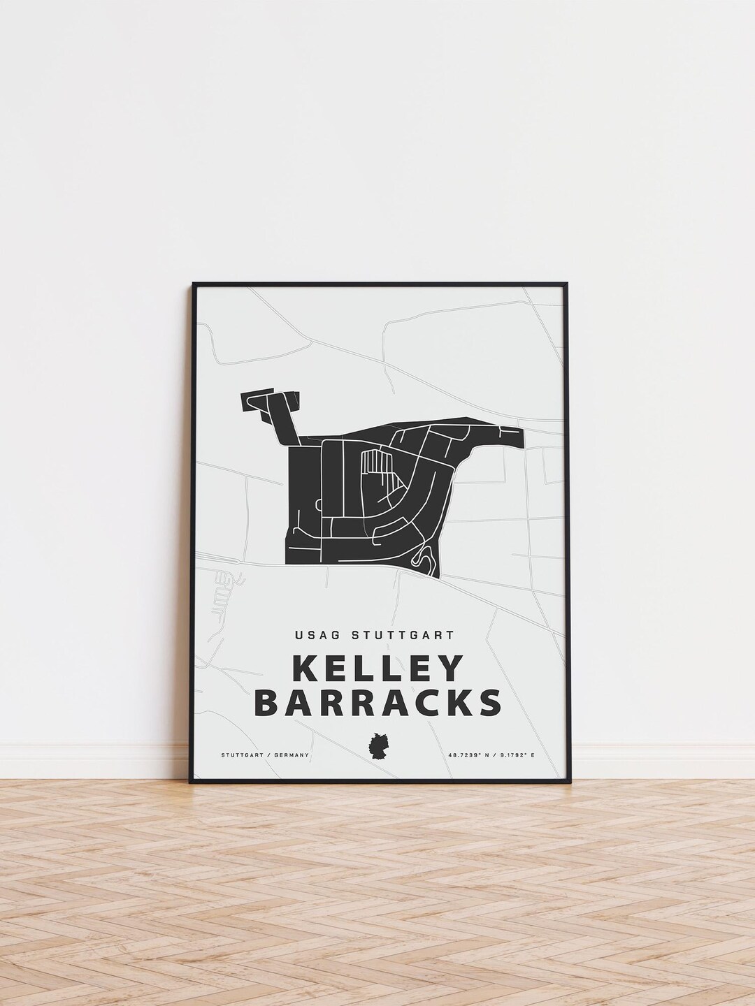 USAG Stuttgart - Kelley Barracks Map Print - Etsy