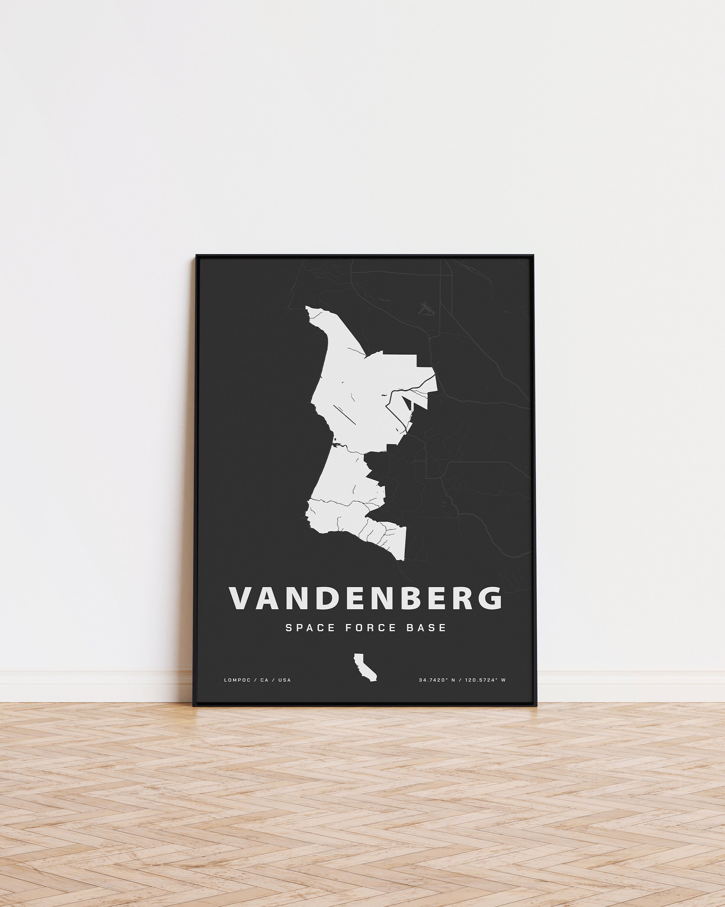 Vandenberg Space Force Base Map Print - Etsy