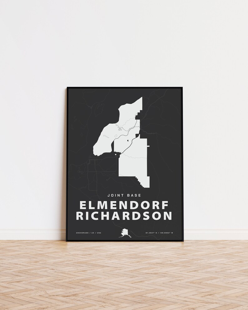 Joint Base Elmendorf-richardson Map Print - Etsy