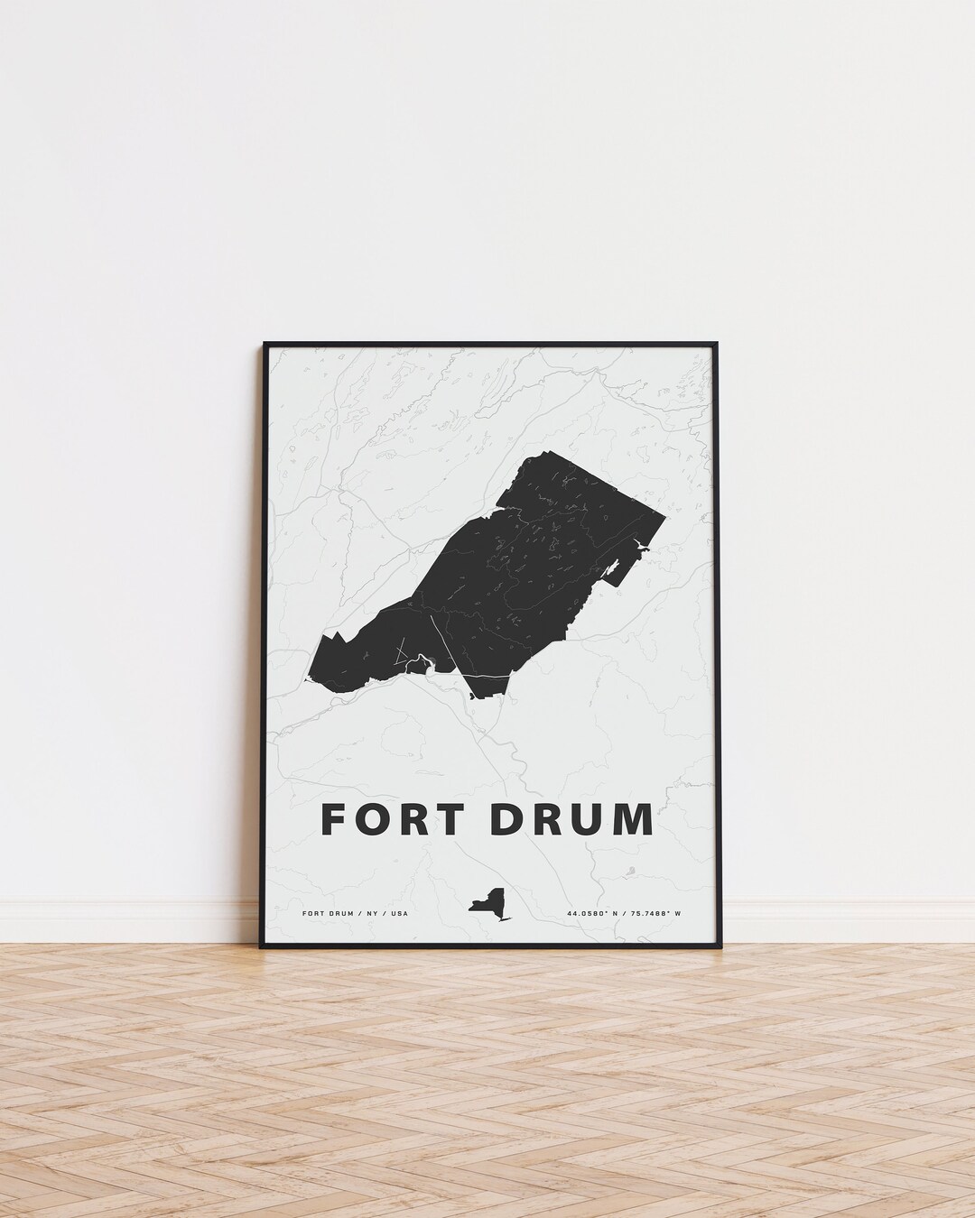 Fort Drum Map Print | U.S. Army - Etsy