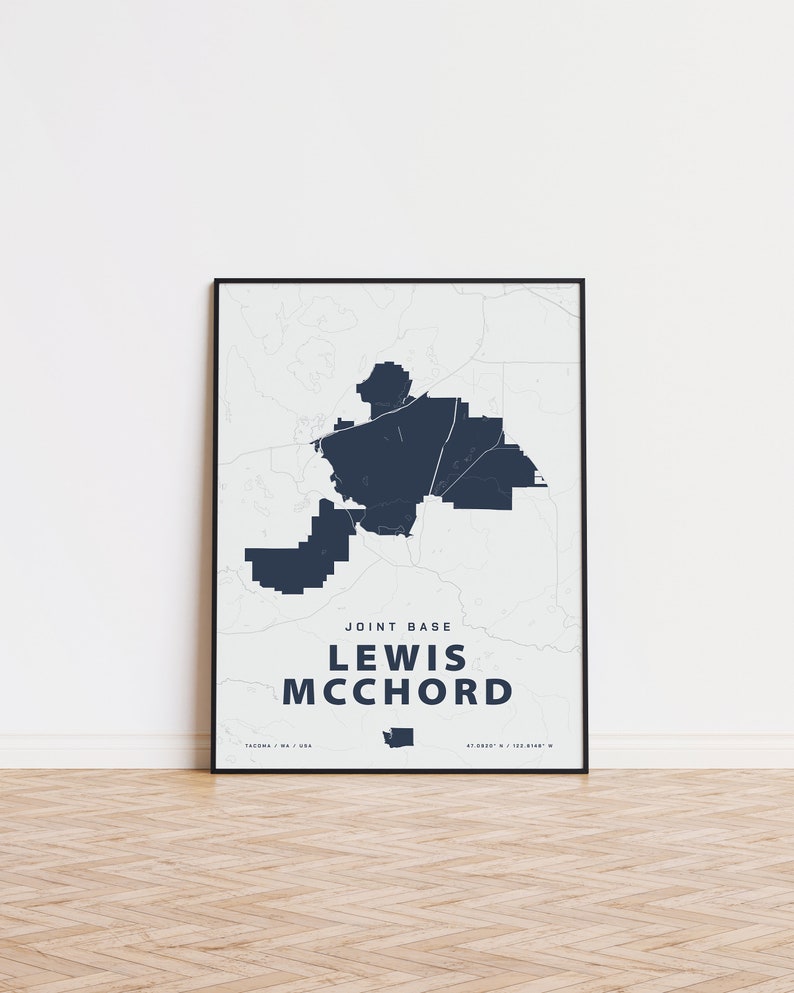 Joint Base Lewis Mcchord Map Print - Etsy