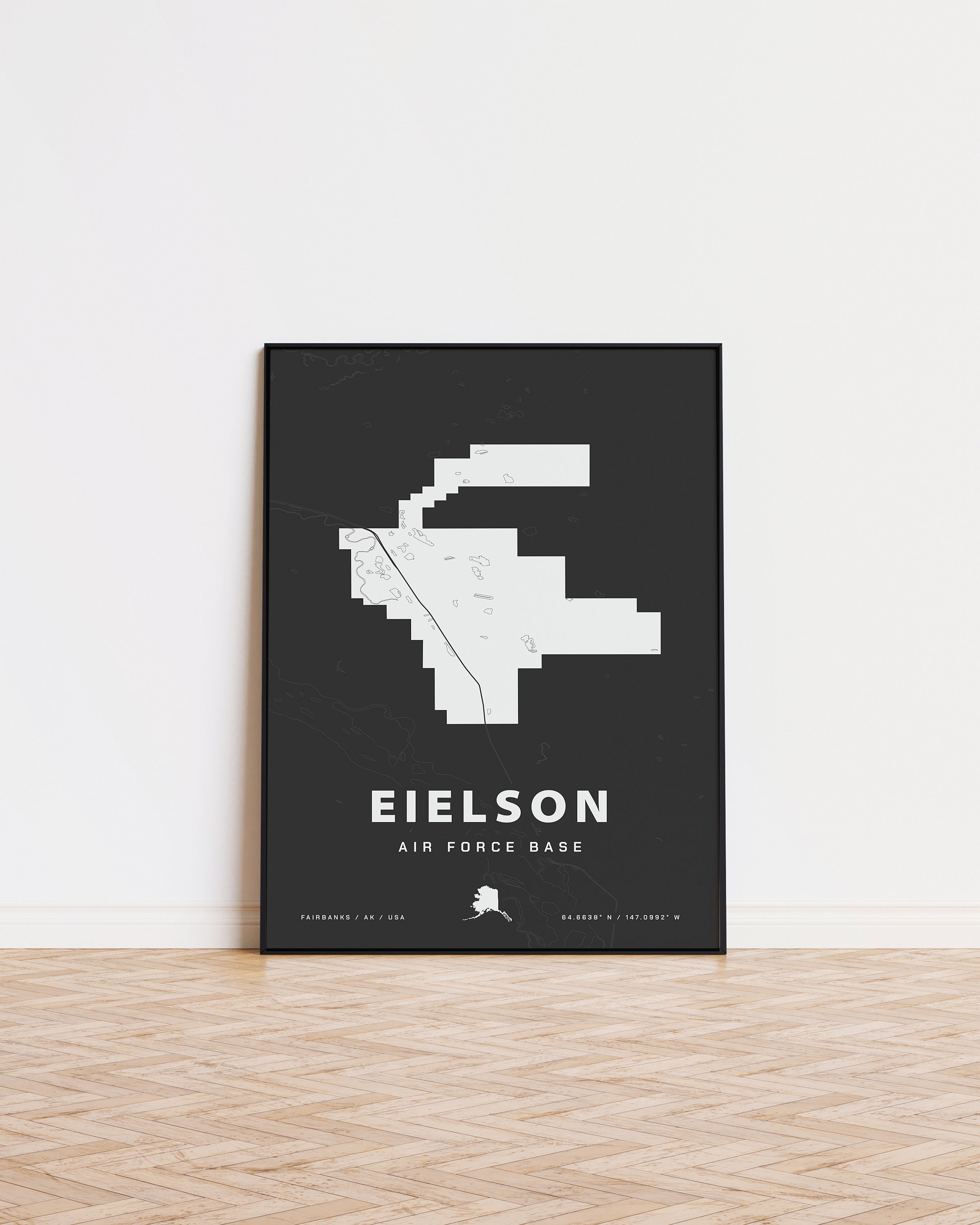 Eielson Air Force Base Map Print - Etsy