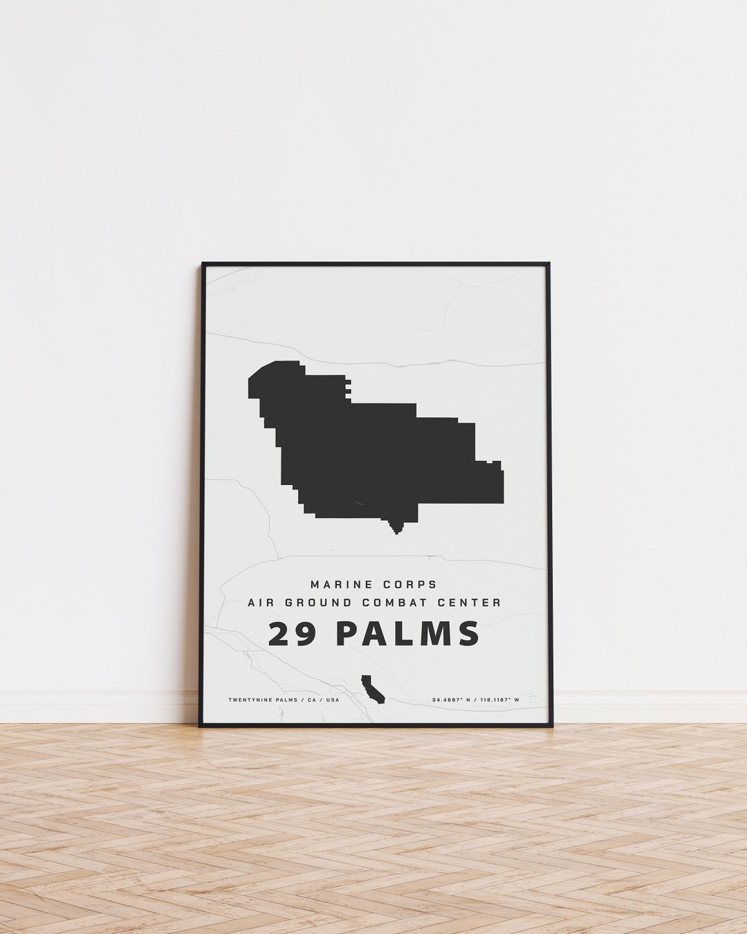 MCAGCC 29 Palms Map Print - Etsy