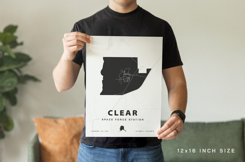 Clear Space Force Station Map Print - Etsy