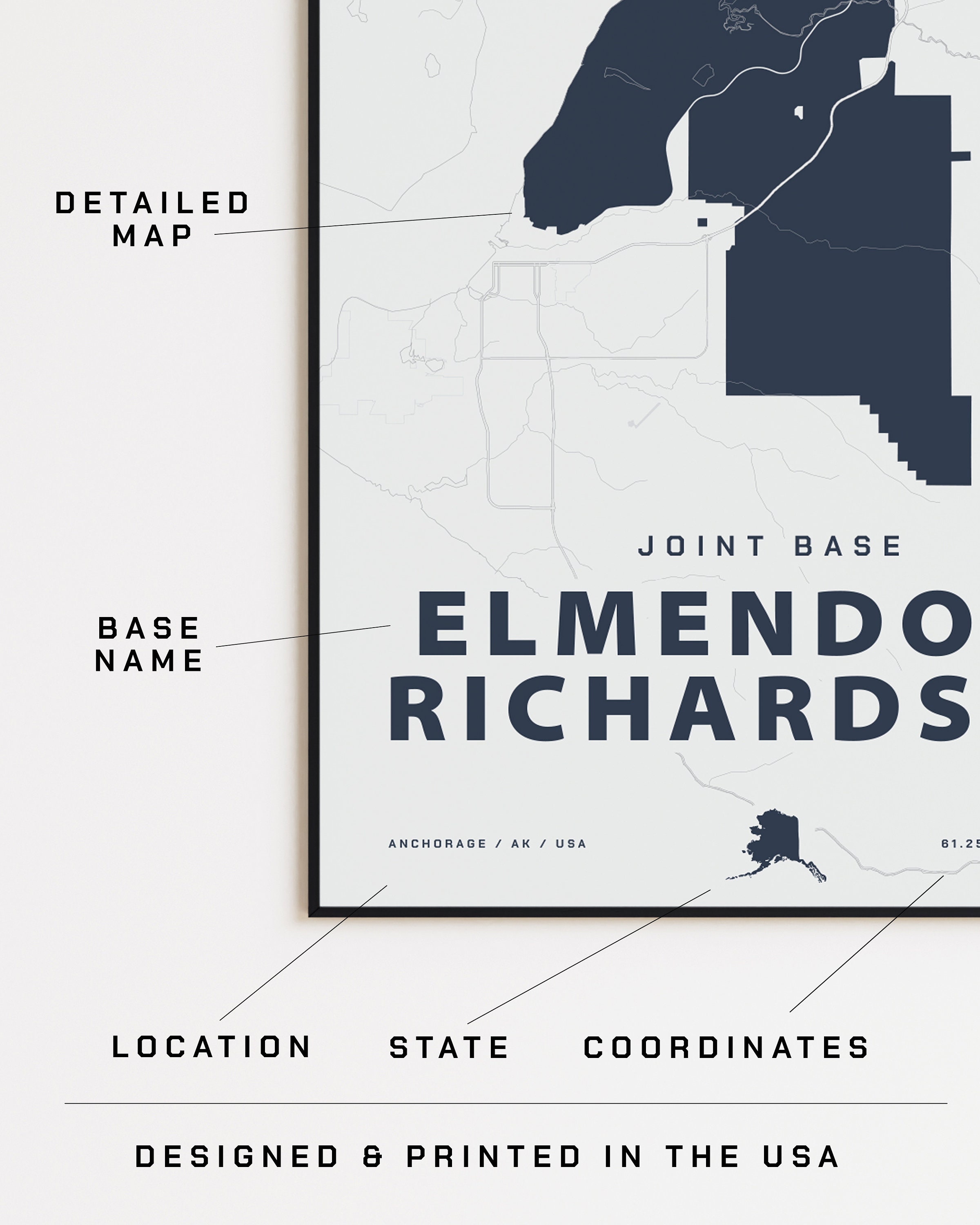 Joint Base Elmendorf-richardson Map Print - Etsy