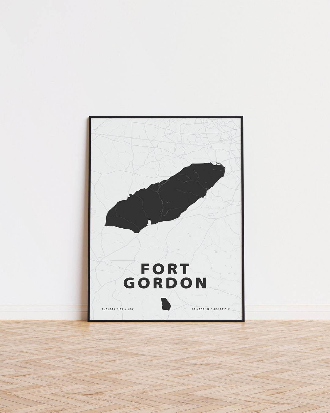 Fort Gordon Map Print - Etsy