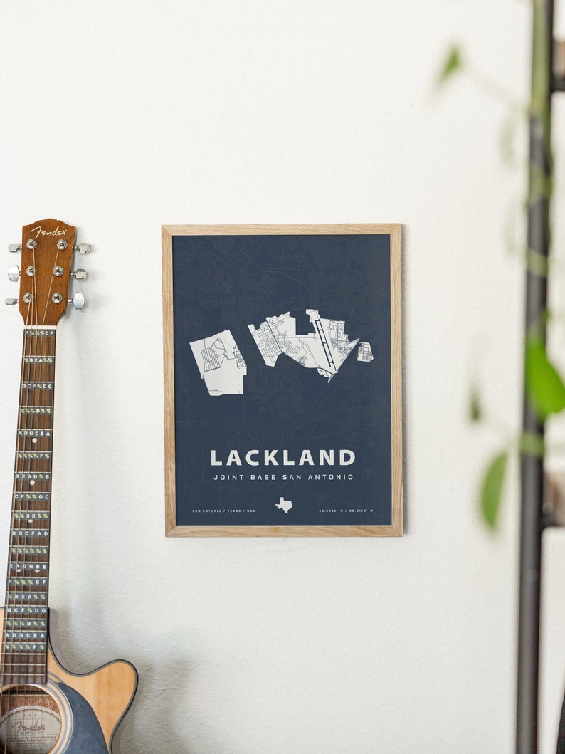 Lackland Air Force Base Map Print - Etsy