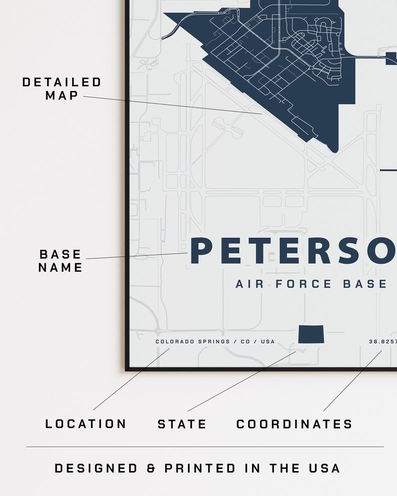 Peterson Air Force Base Map Print - Etsy