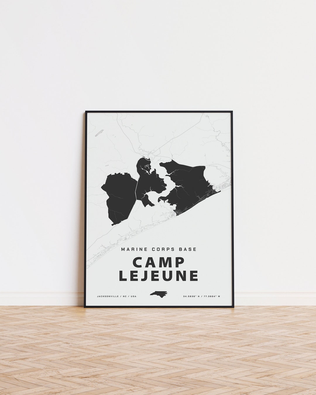 Marine Corps Base Camp Lejeune Map Print - Etsy