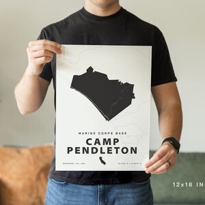 Marine Corps Base Camp Pendleton Map Print - Etsy