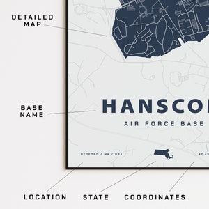 Hanscom Air Force Base Map Print - Etsy