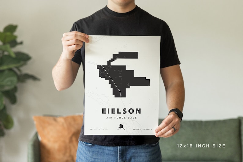 Eielson Air Force Base Map Print - Etsy