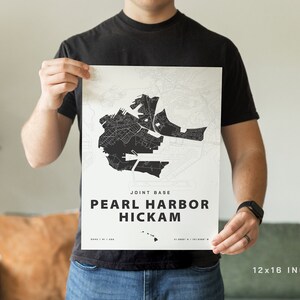 Joint Base Pearl Harbor-hickam Map Print - Etsy