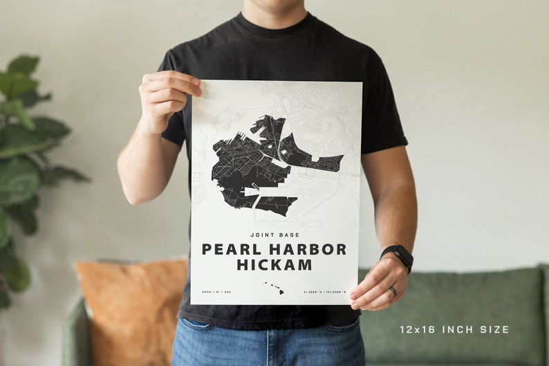 Joint Base Pearl Harbor-hickam Map Print - Etsy