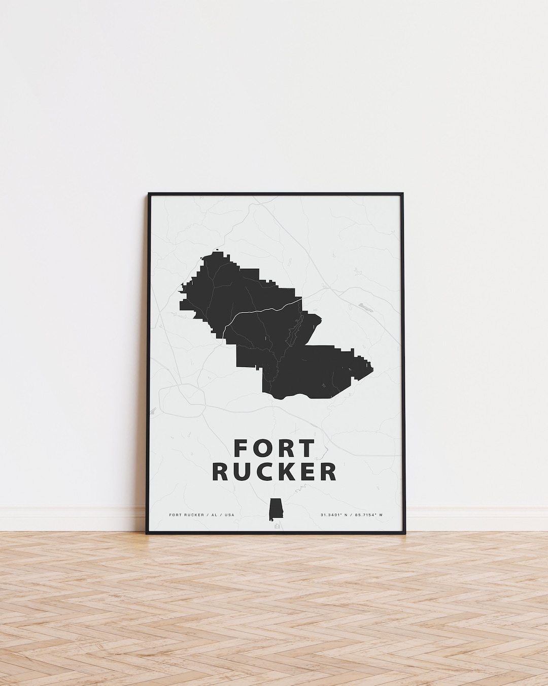 Fort Rucker Map Print | U.S. Army - Etsy