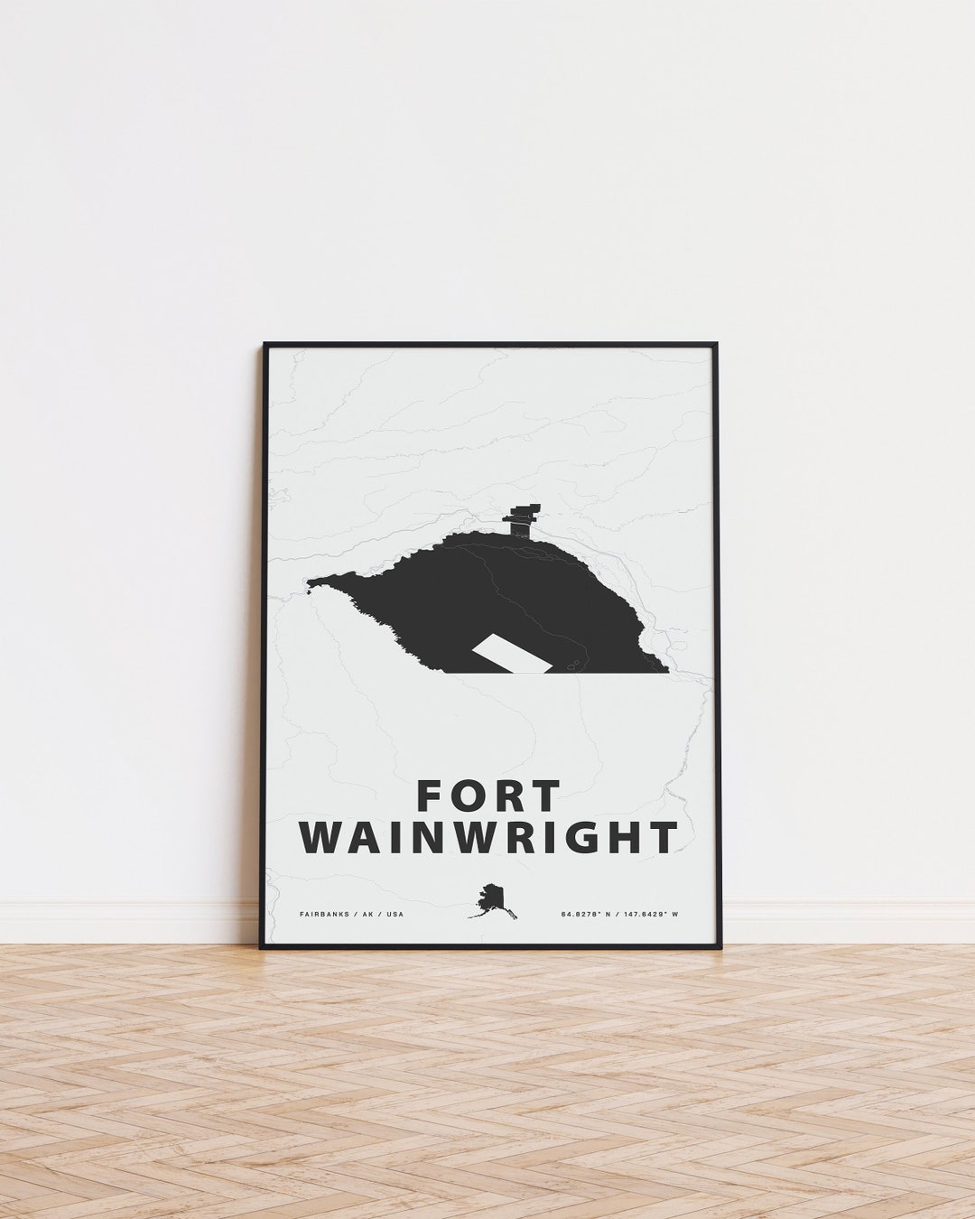 Fort Wainwright Map Print | U.S. Army - Etsy