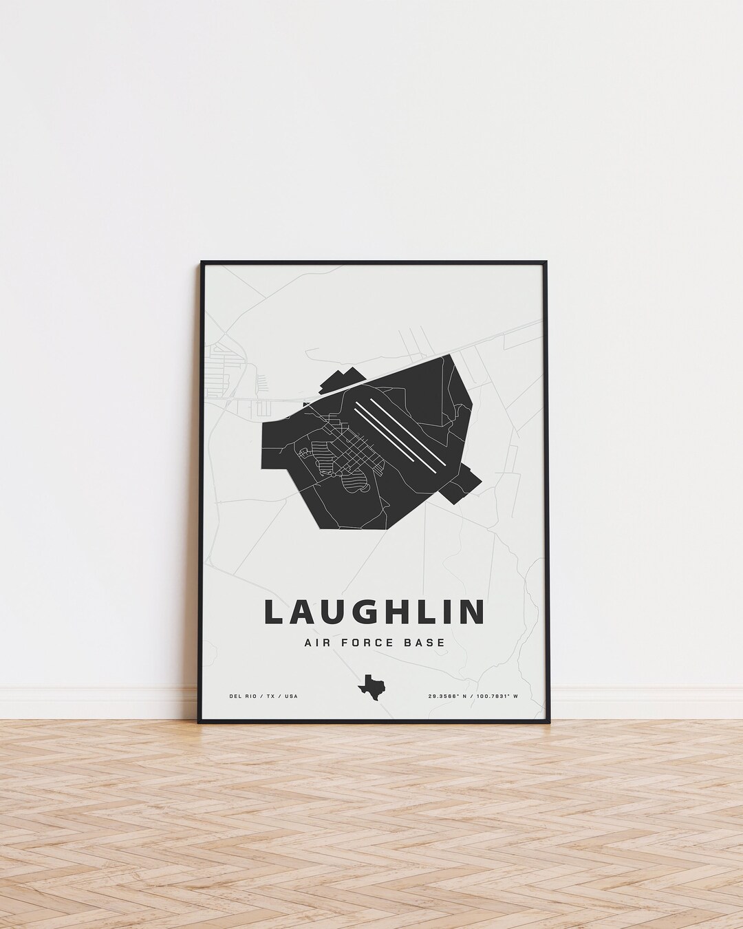 Laughlin Air Force Base Map Print - Etsy