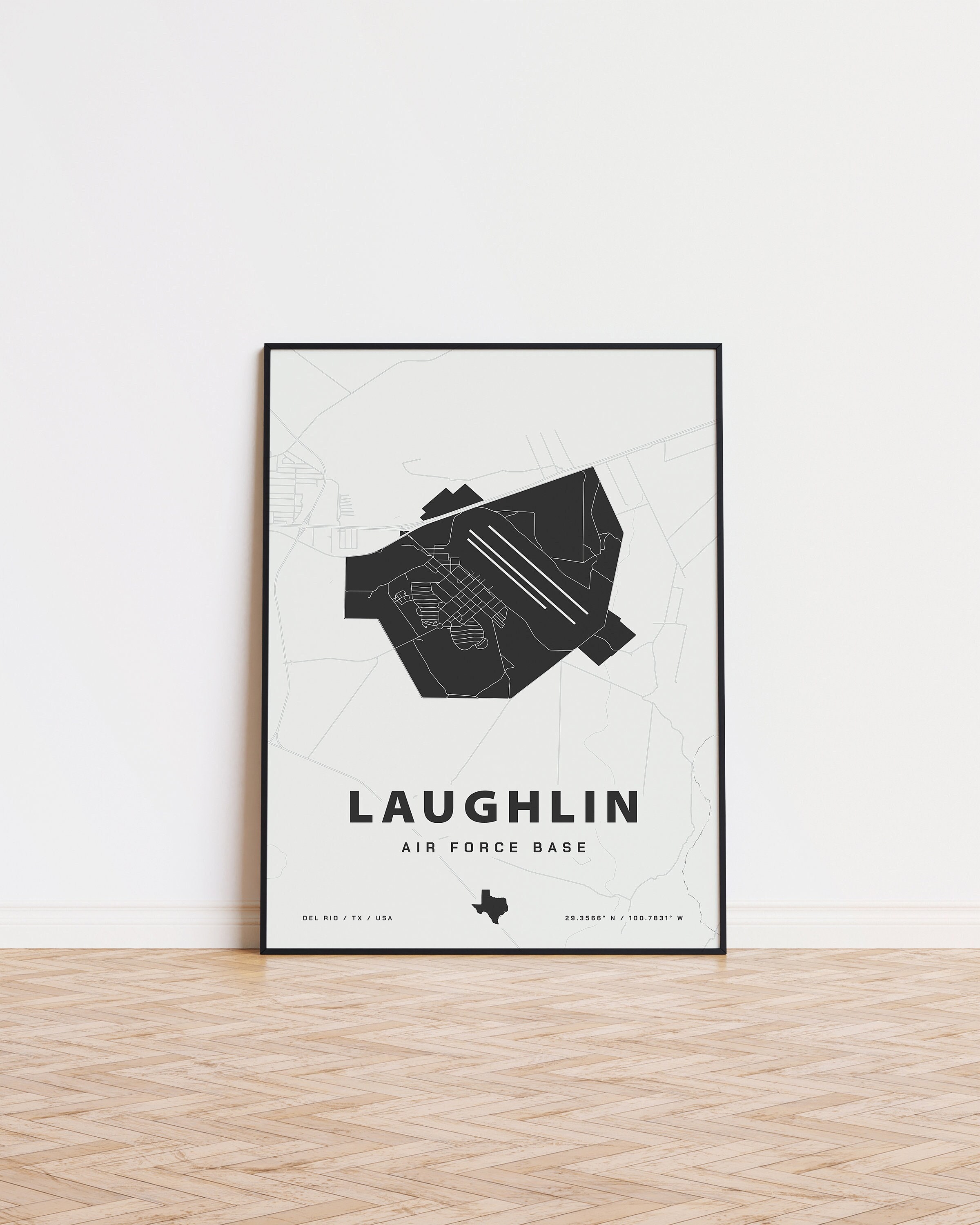 Laughlin Air Force Base Map Print - Etsy