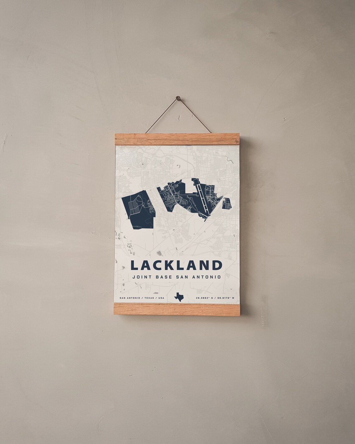 Lackland Air Force Base Map Print - Etsy