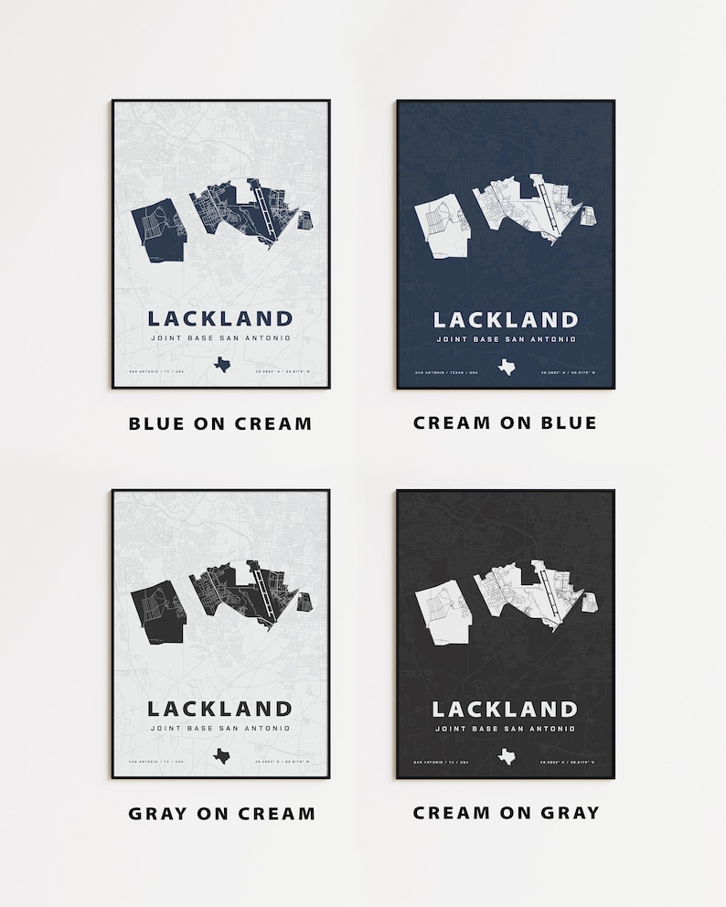 Lackland Air Force Base Map Print - Etsy