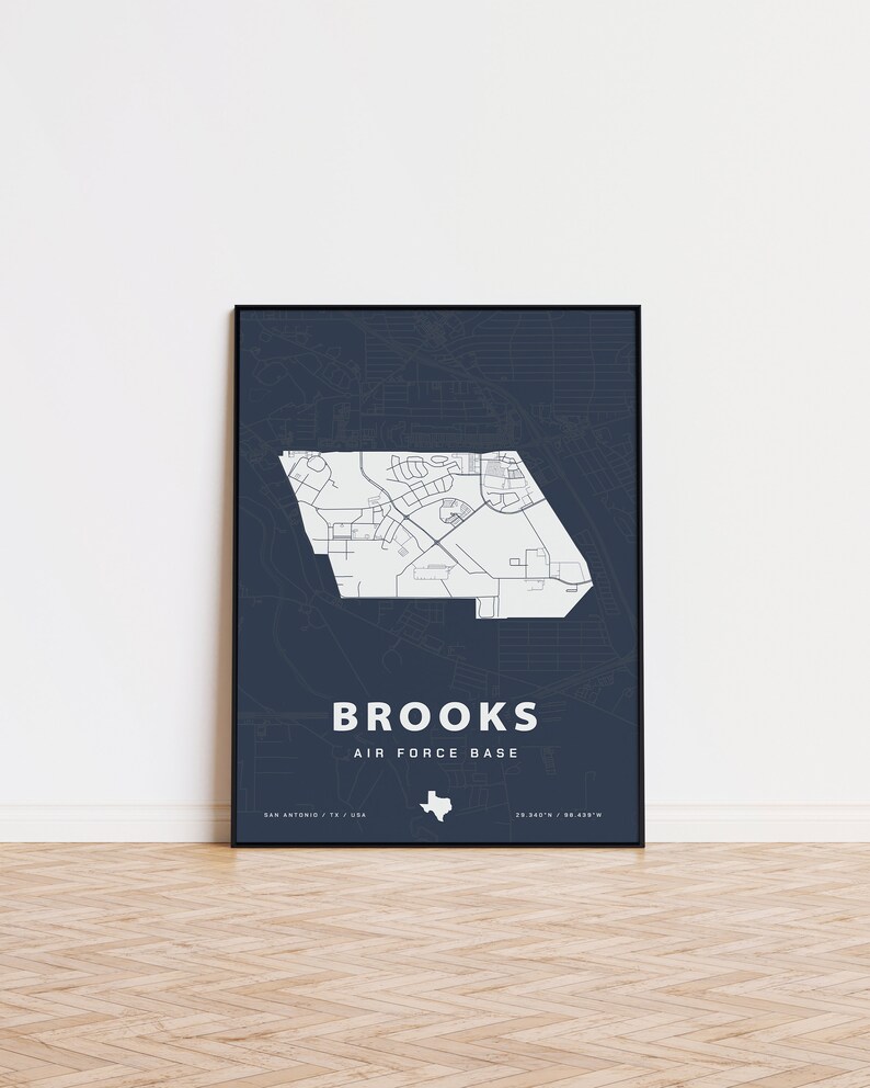 Brooks Air Force Base Map Print - Etsy