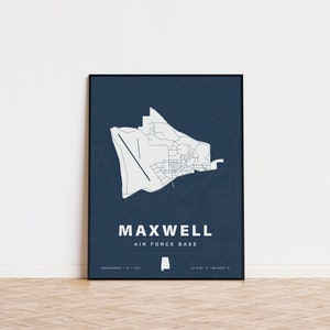 Maxwell Air Force Base Map Print - Etsy