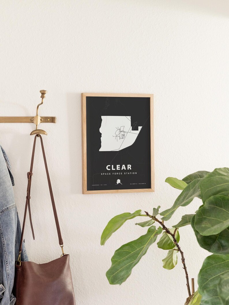 Clear Space Force Station Map Print - Etsy