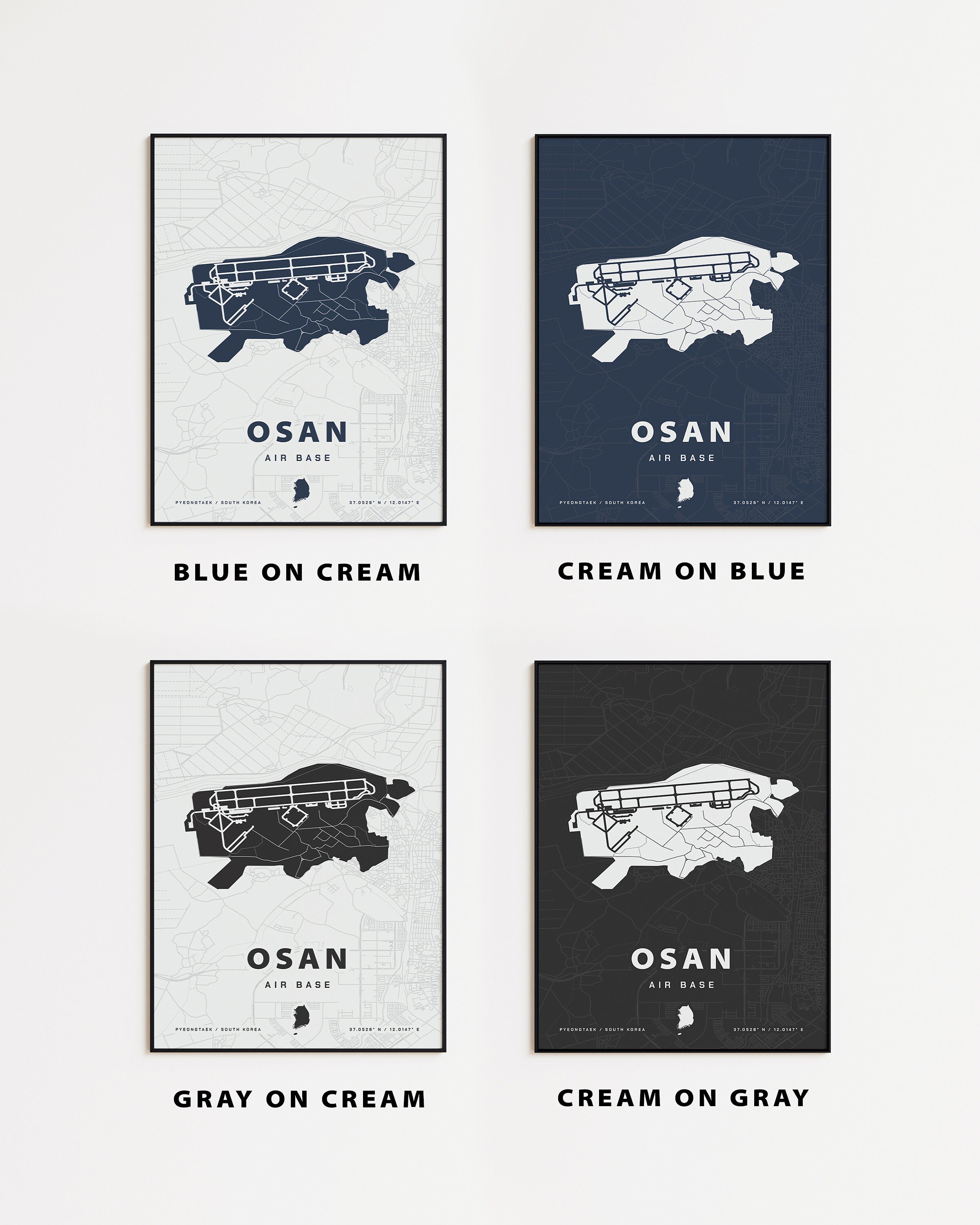 Osan Air Base Map Print - Etsy