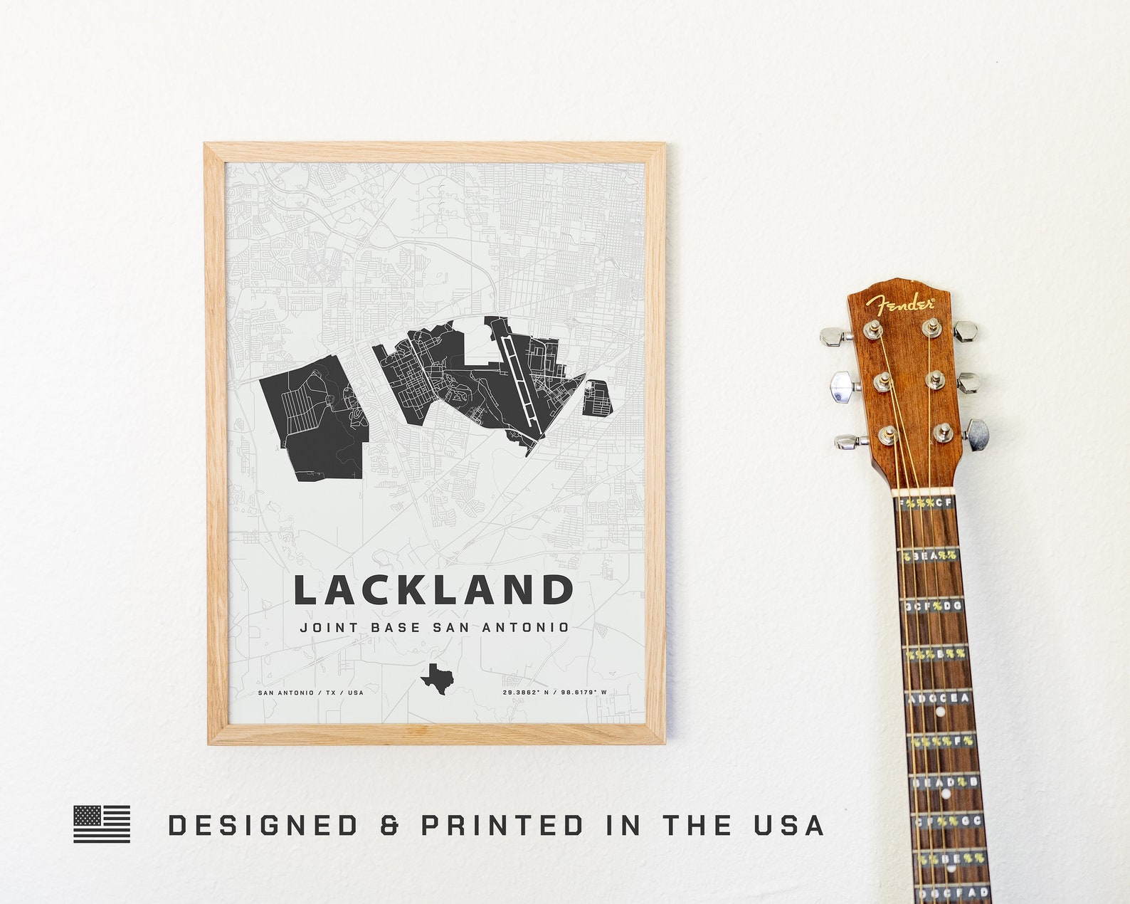 Lackland Air Force Base Map Print - Etsy