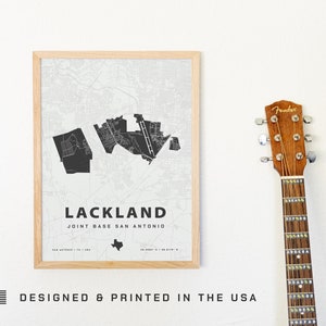 Lackland Air Force Base Map Print - Etsy