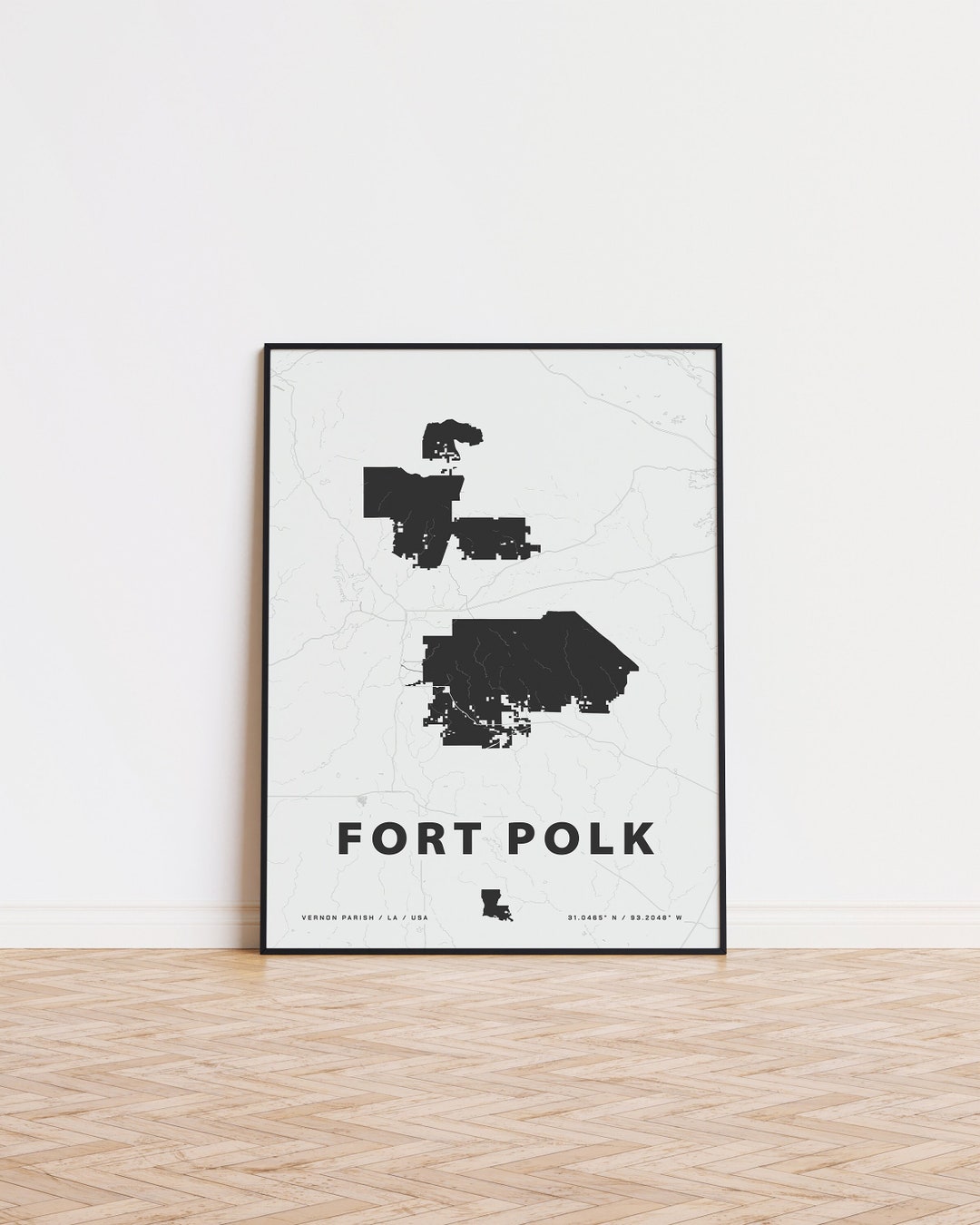 Fort Polk Map Print | U.S. Army - Etsy