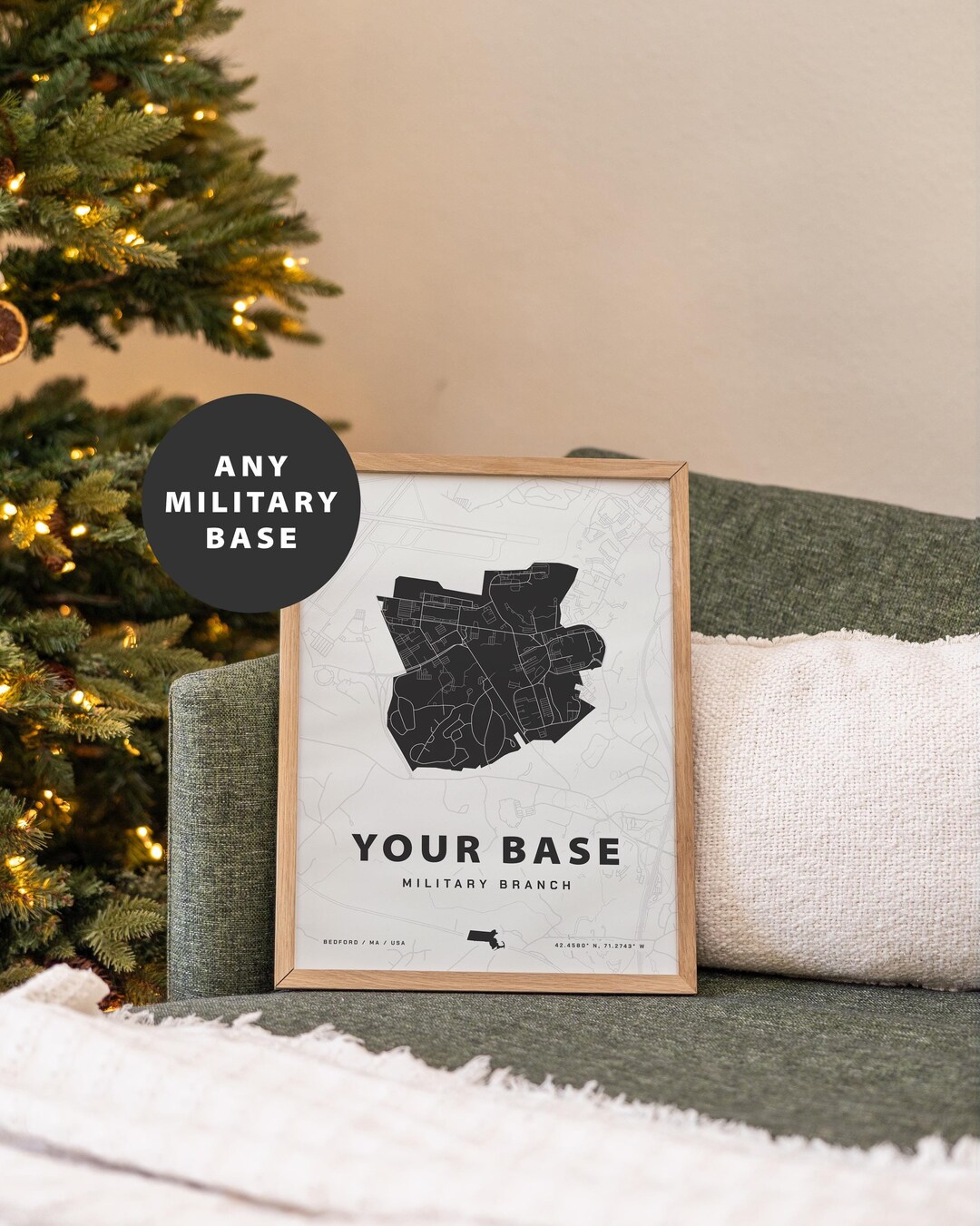 Custom Military Base Map Print Choose Your Base - Etsy