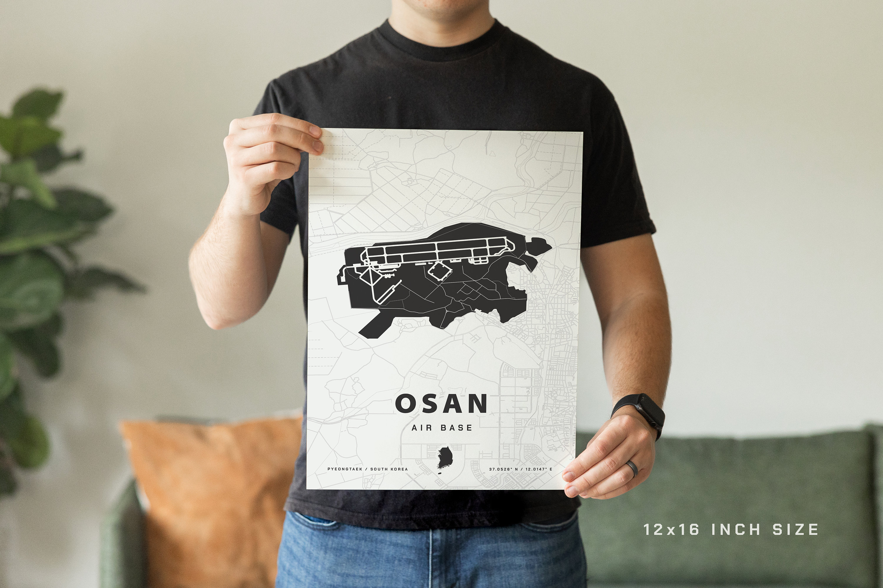 Osan Air Base Map Print - Etsy