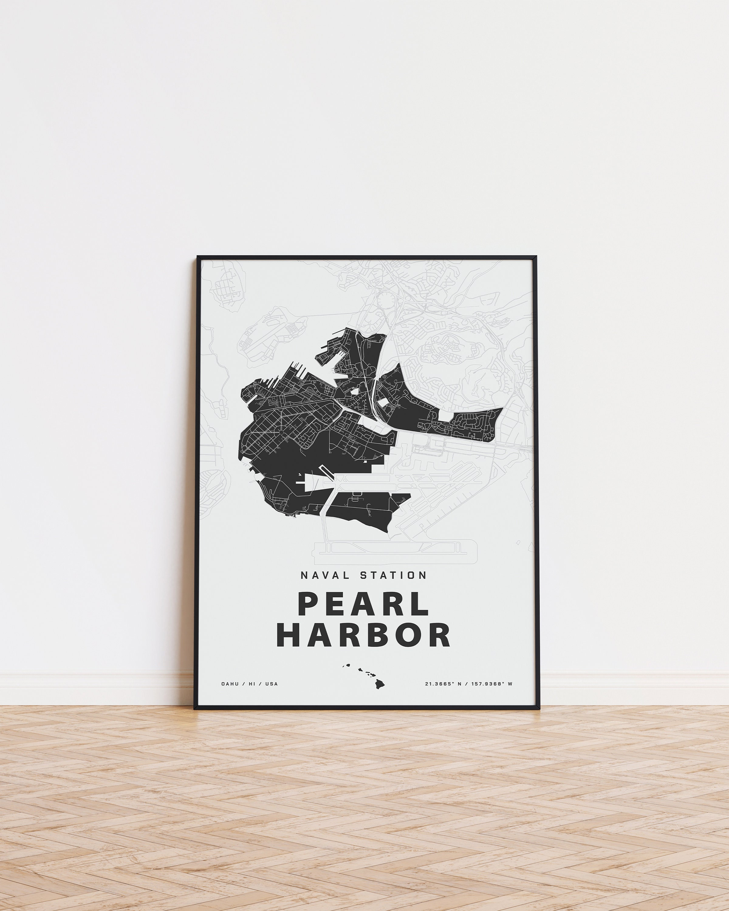 Naval Station Pearl Harbor Map Print - Etsy