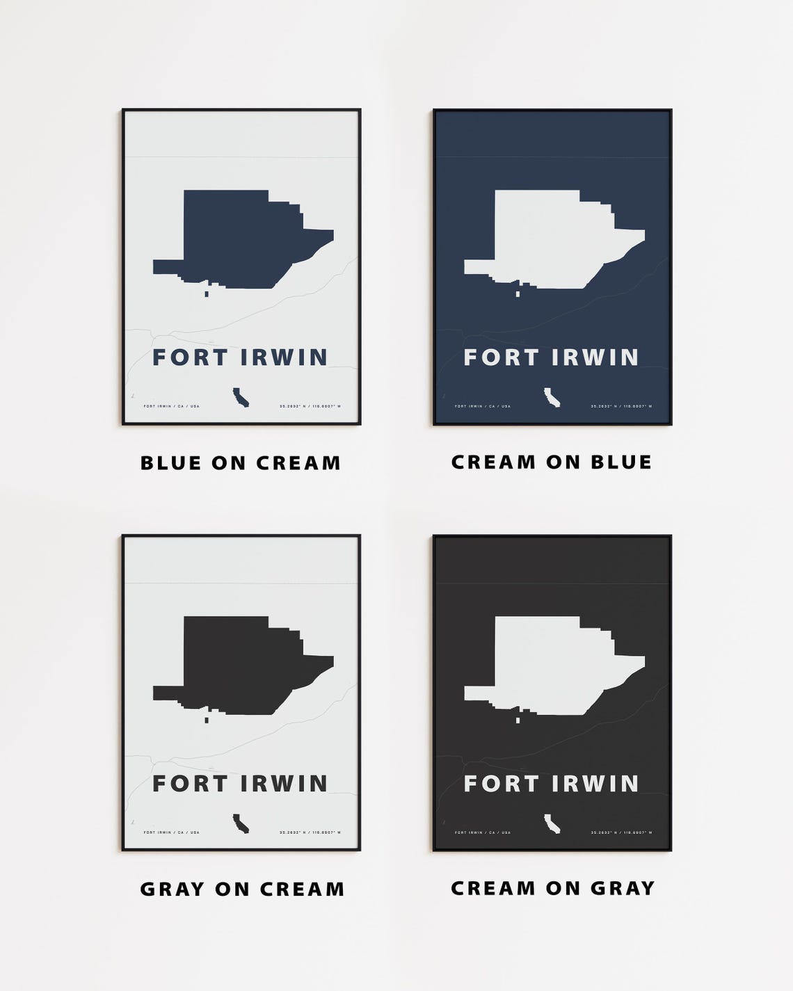 Fort Irwin Map Print | U.S. Army - Etsy
