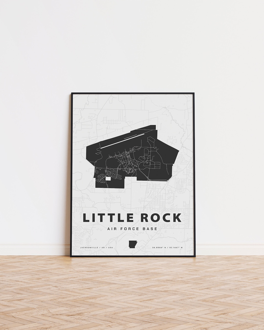 Little Rock Air Force Base Map Print - Etsy