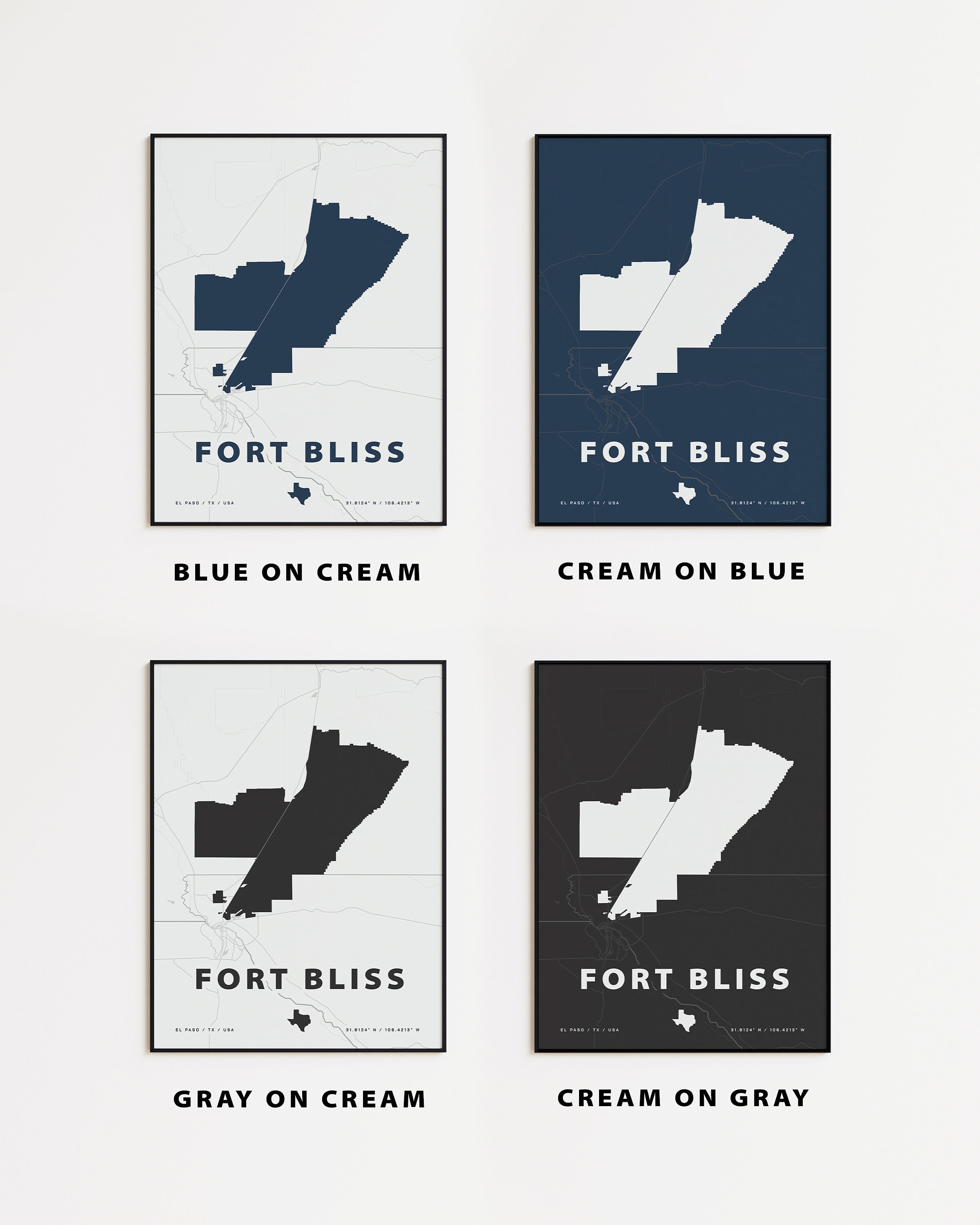 Fort Bliss Map Print | U.S. Army - Etsy