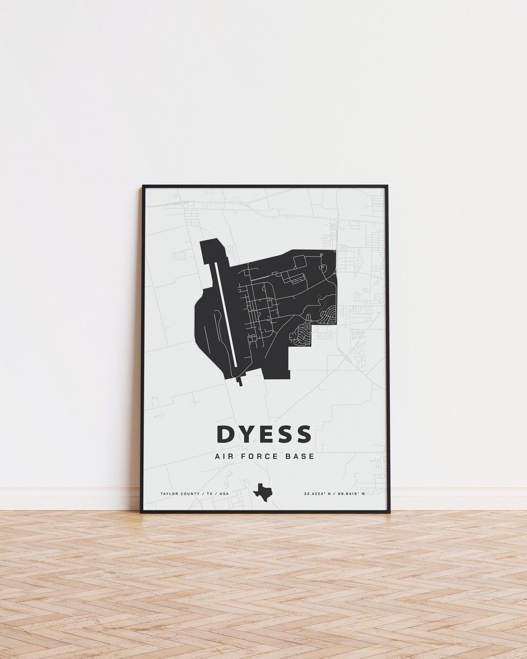 Dyess Air Force Base Map Print - Etsy