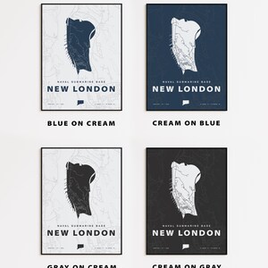 Naval Submarine Base New London Map Print - Etsy