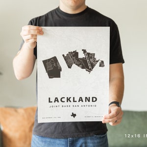 Lackland Air Force Base Map Print - Etsy