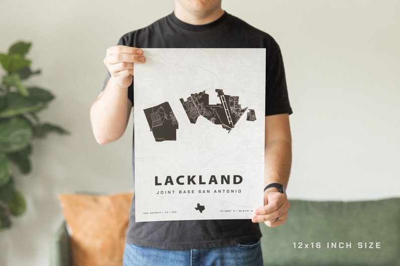 Lackland Air Force Base Map Print - Etsy