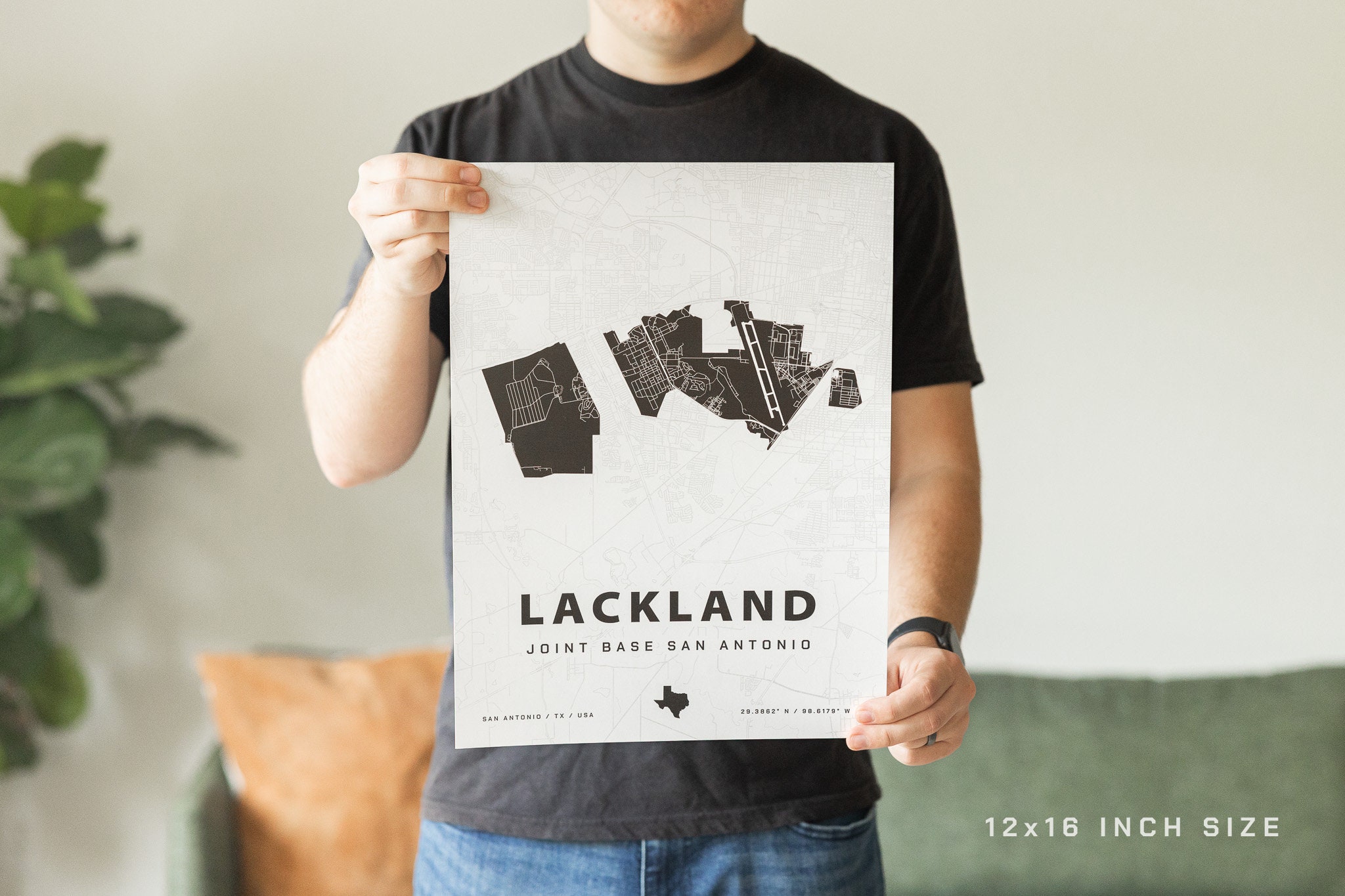 Lackland Air Force Base Map Print - Etsy