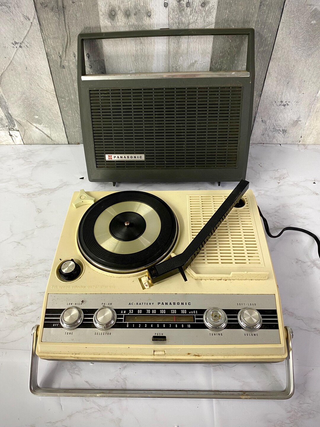 RARE Vintage PANASONIC Portable Phono Turntable 7 Transistor Radio (SG ...