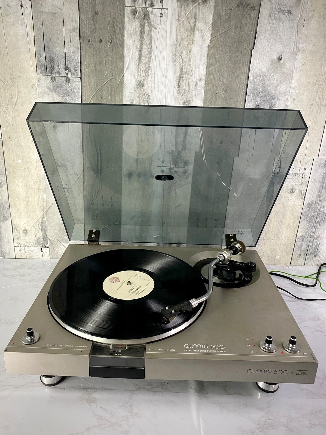 Vintage BSR Quanta 600 Auto Return Belt Drive Record Player Turntable ...