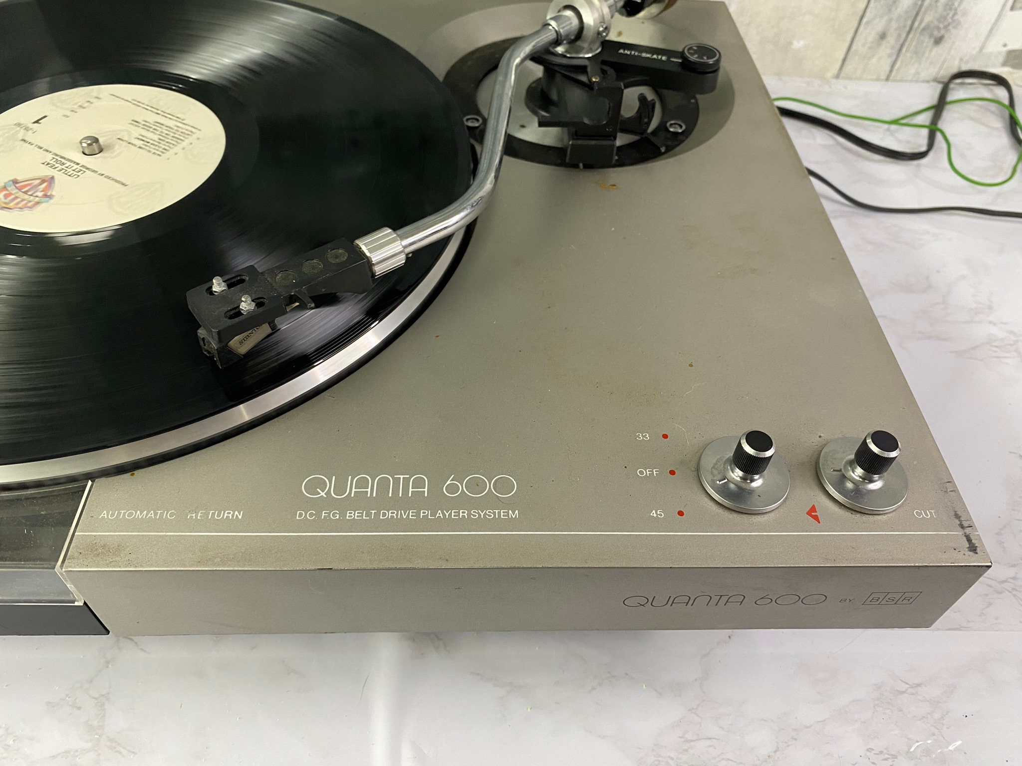 Vintage BSR Quanta 600 Auto Return Belt Drive Record Player Turntable ...