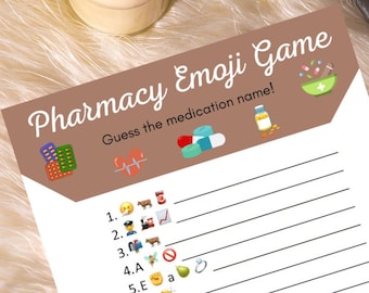 Pharmacy Drug Emoji Game - Etsy