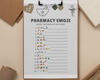 Pharmacy Drug Emoji Game - Etsy
