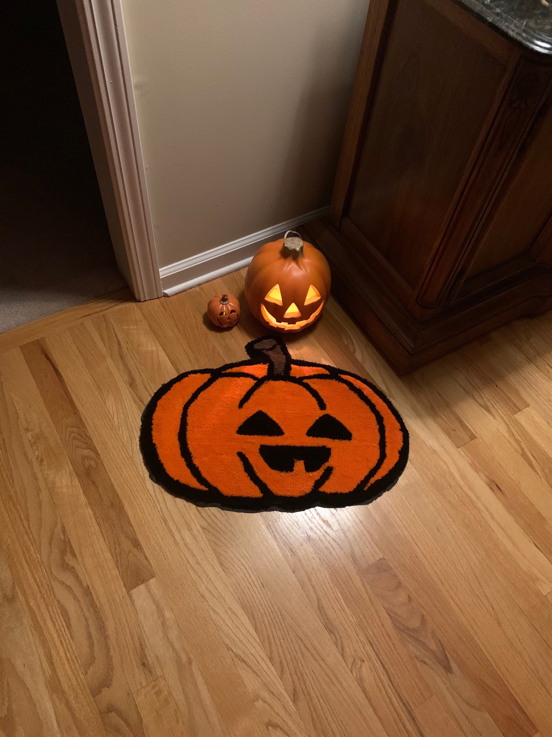 Halloween, Custom Halloween Pumpkin Rug, Halloween Rug, Halloween Decor ...